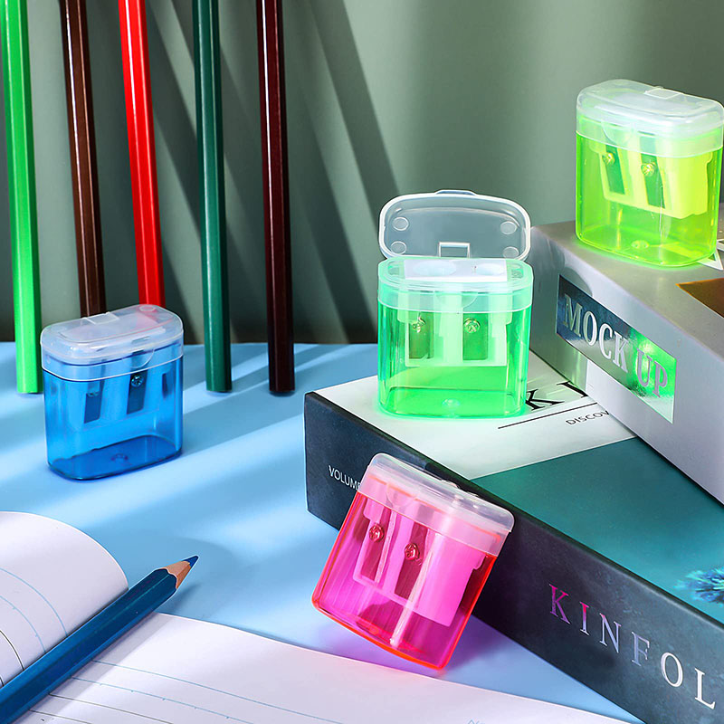 Portable Mini Manual Square Universal Double Hole Plastic Sharpener ...