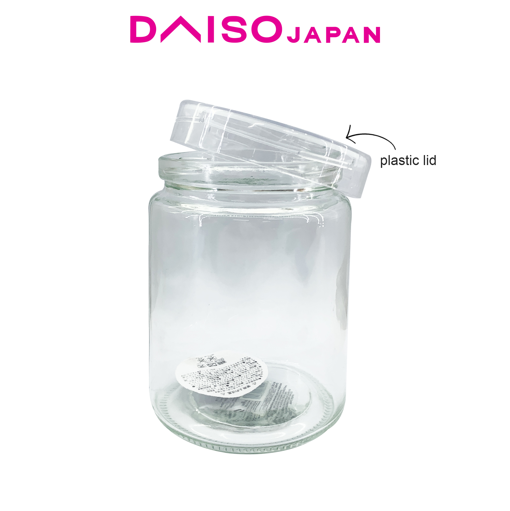 Daiso Clear Glass Container with Plastic Lid 750ml | Shopee Philippines