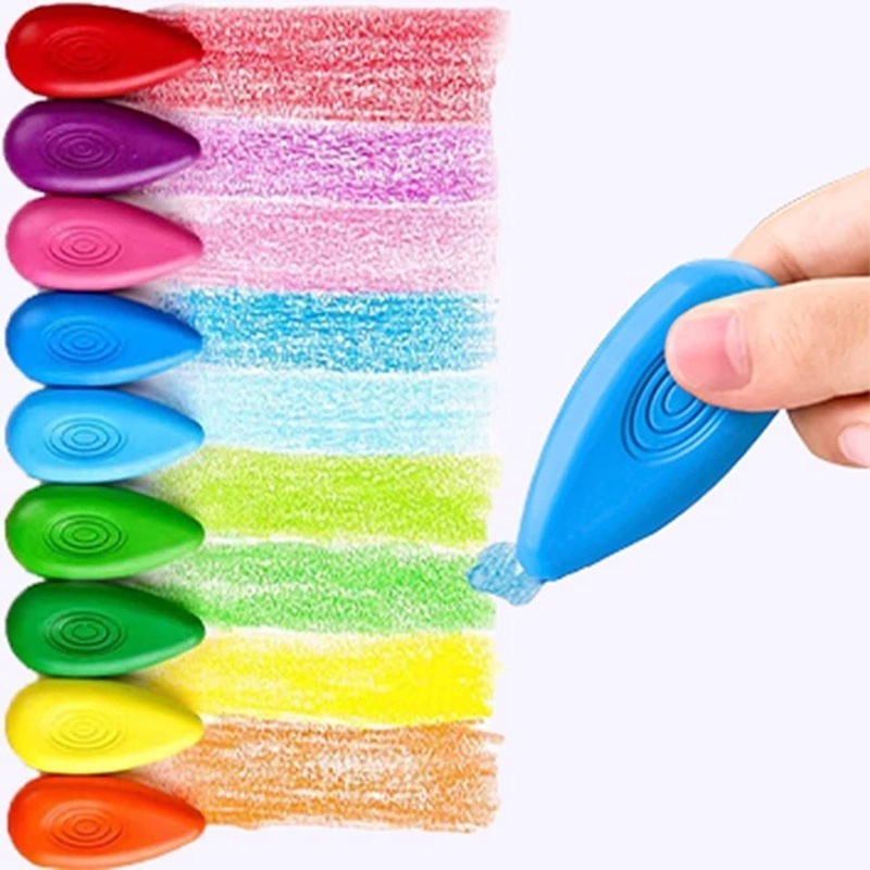 12/24Pcs/Box Color Water Drop Crayon Safe Non-Toxic Washable Crayon ...