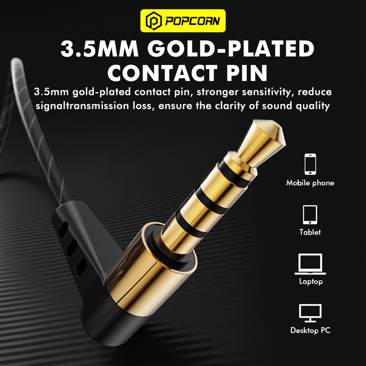 Popcorn SE6 Eearphone Deep Bass Dynamic In-Ear Earphones With Mic ...