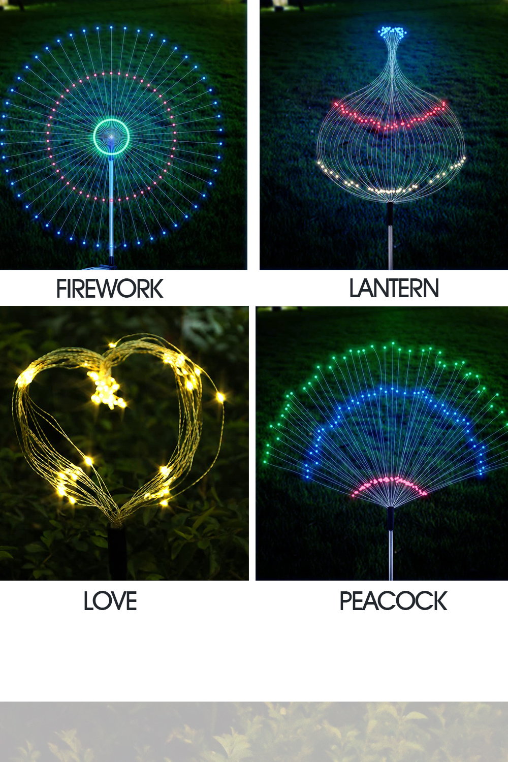 Solar Christmas Lights Outdoor Waterproof 120/90 LED Firework Lamps ...