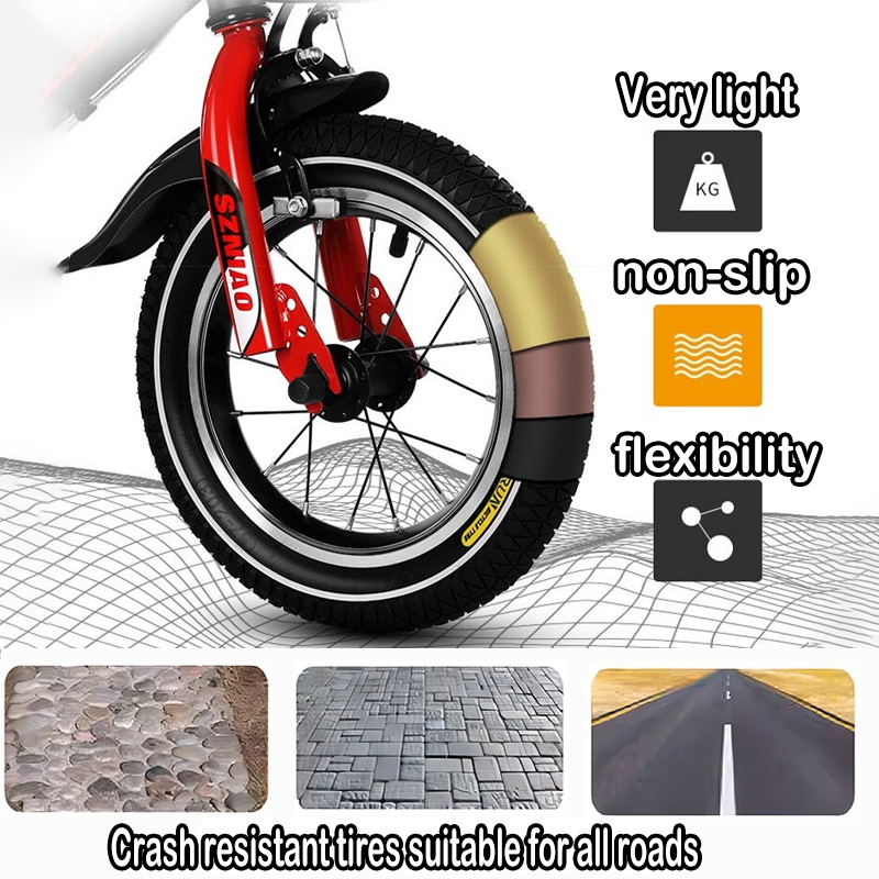 Beige Bike For Kids 12/18 Inch Boys And Girls Bicycle Suitable For 2 To ...