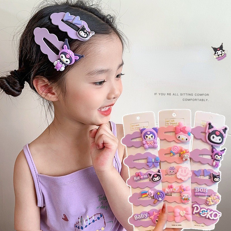18Pcs Kawaii Sanrio Hair Ties Anime Hair Ring Ornaments Kuromi ...