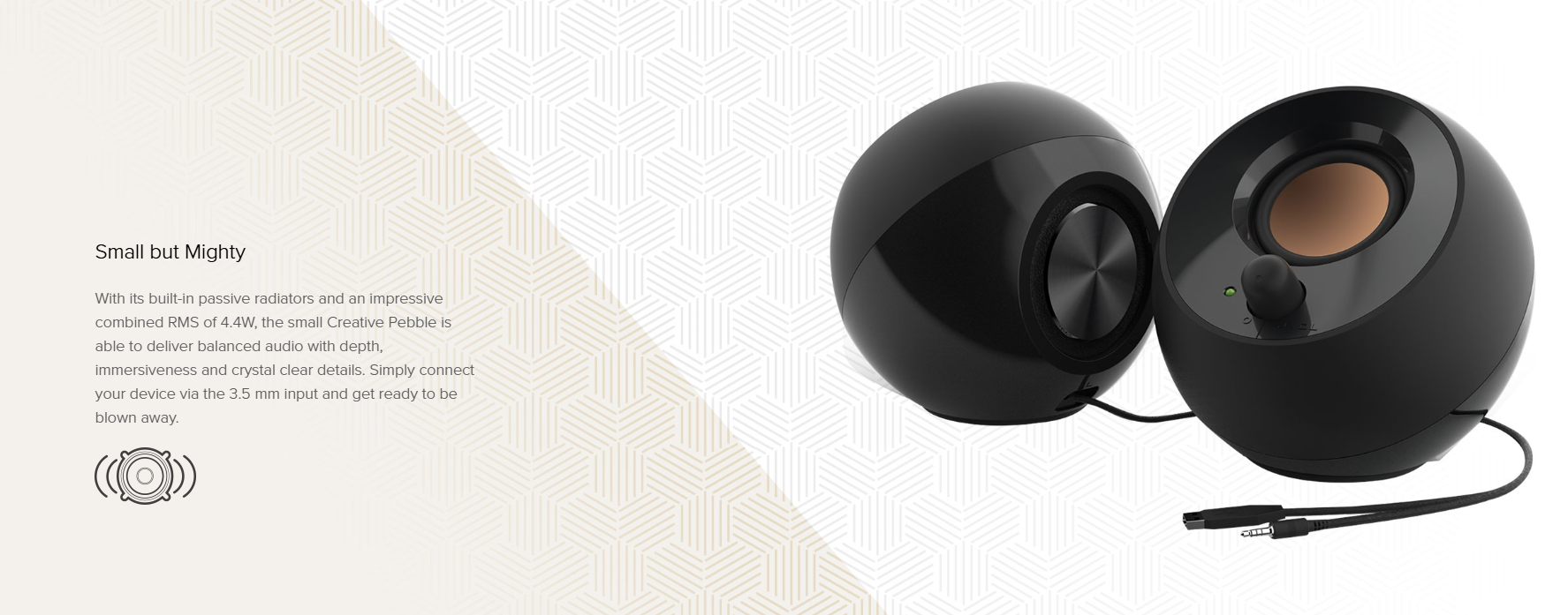 Itw | Creative Computer Speaker Pebble MF1680 Modern 2.0 USB (Black | White) | Shopee Philippines