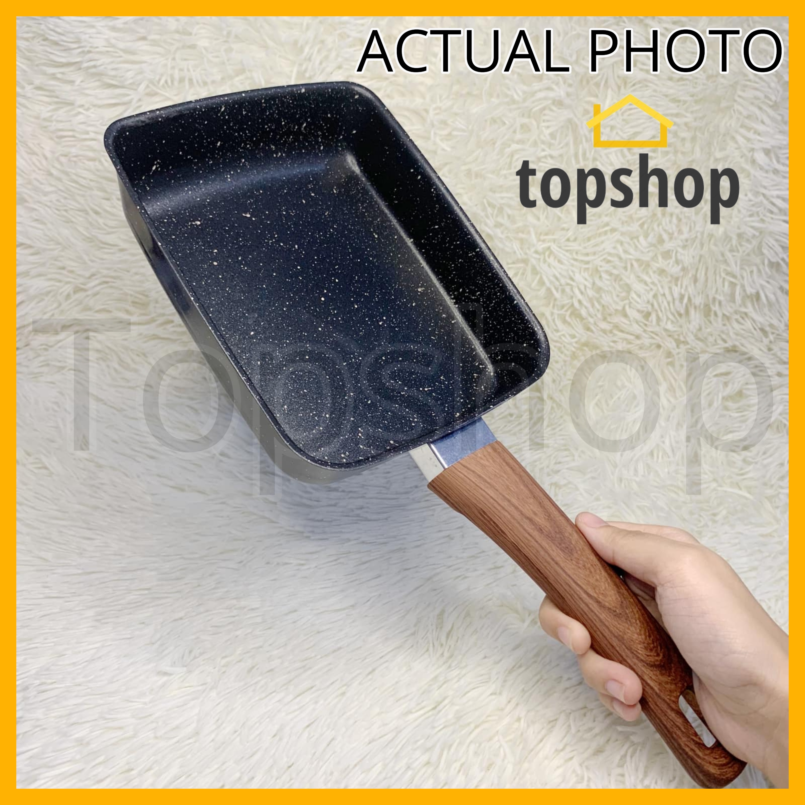 TOPSHOP Non-Stick Tamagoyaki Fry Pan Omelette Egg Pan Japanese ...
