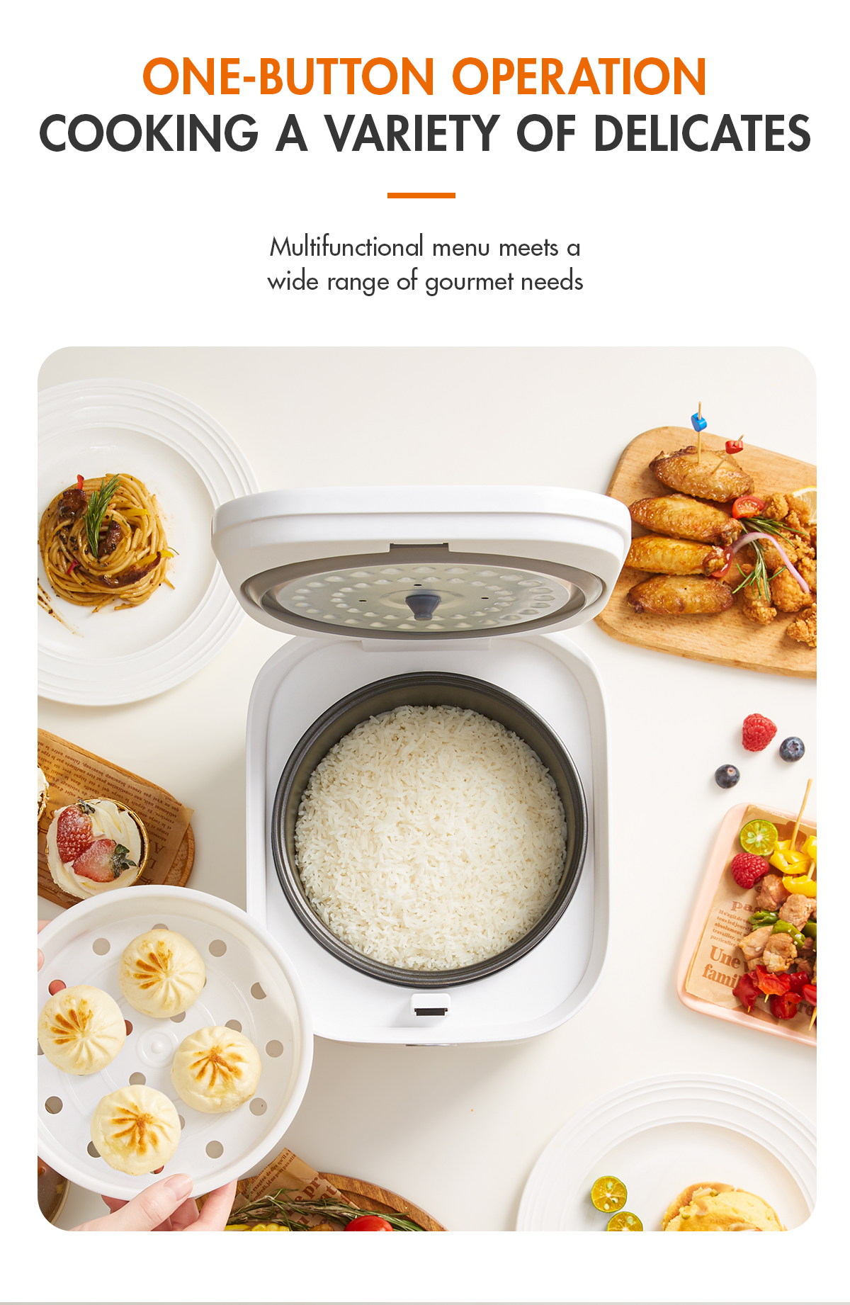 Gaabor Multifunctional Rice Cooker Cooking Set Up 24H & 8 Programmed ...