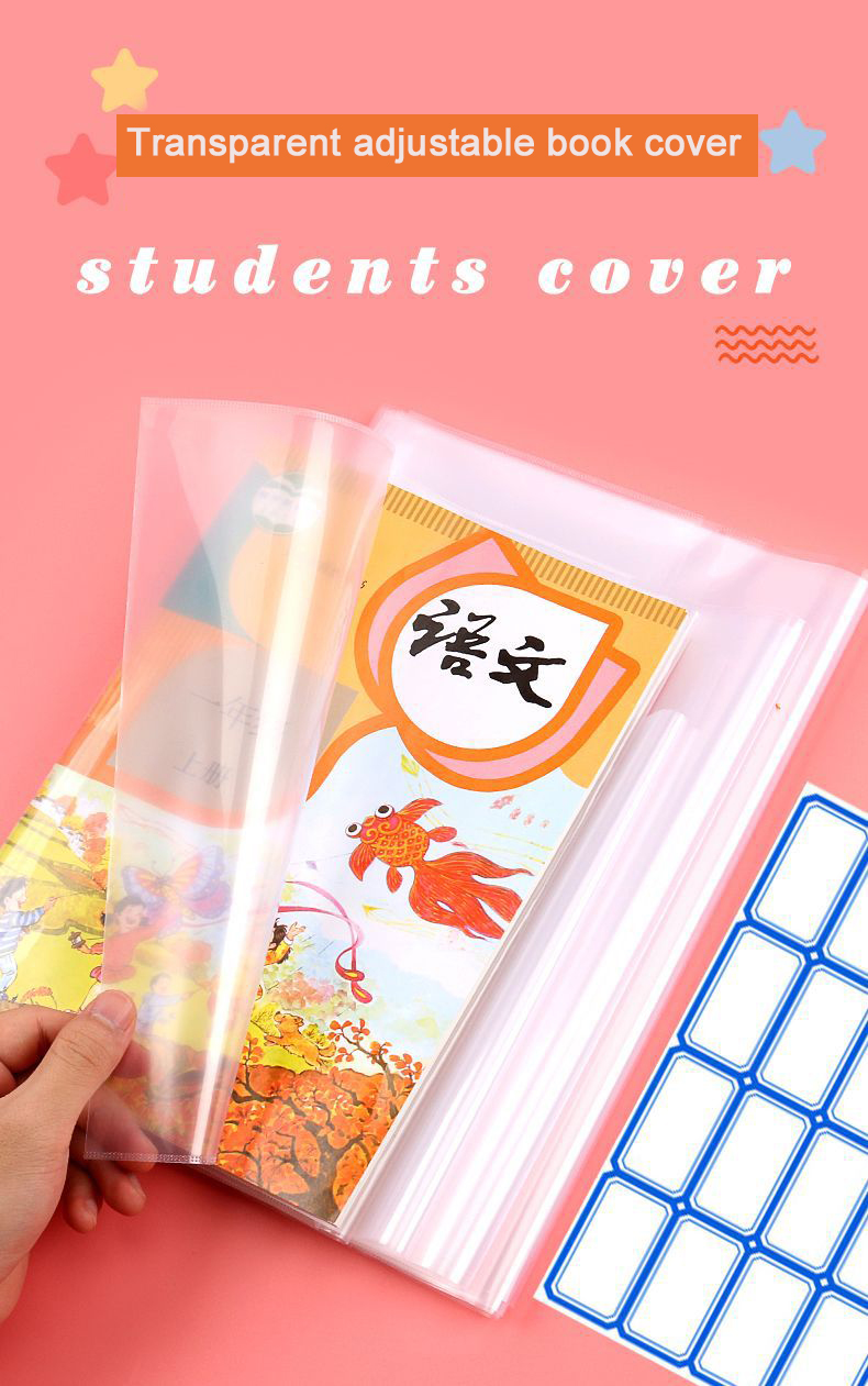 10Pcs A4/16K/22K Transparent Plastic Book Covers Self-adhesive Closed ...