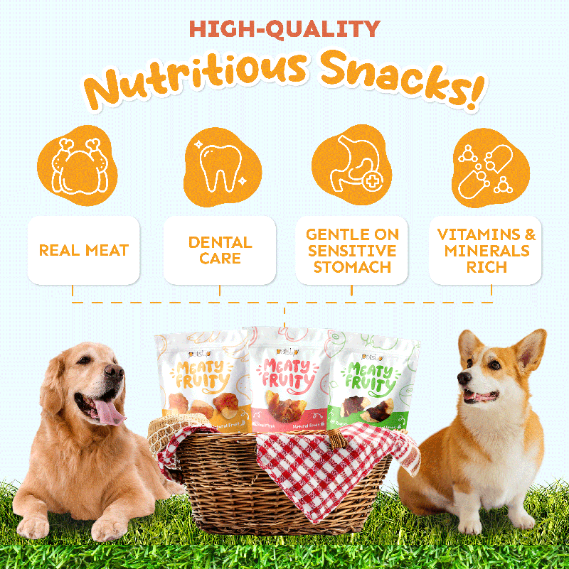 Petsup Dog Treats Tasty Bites Chewy Meaty Fruity Real Chicken Duck ...