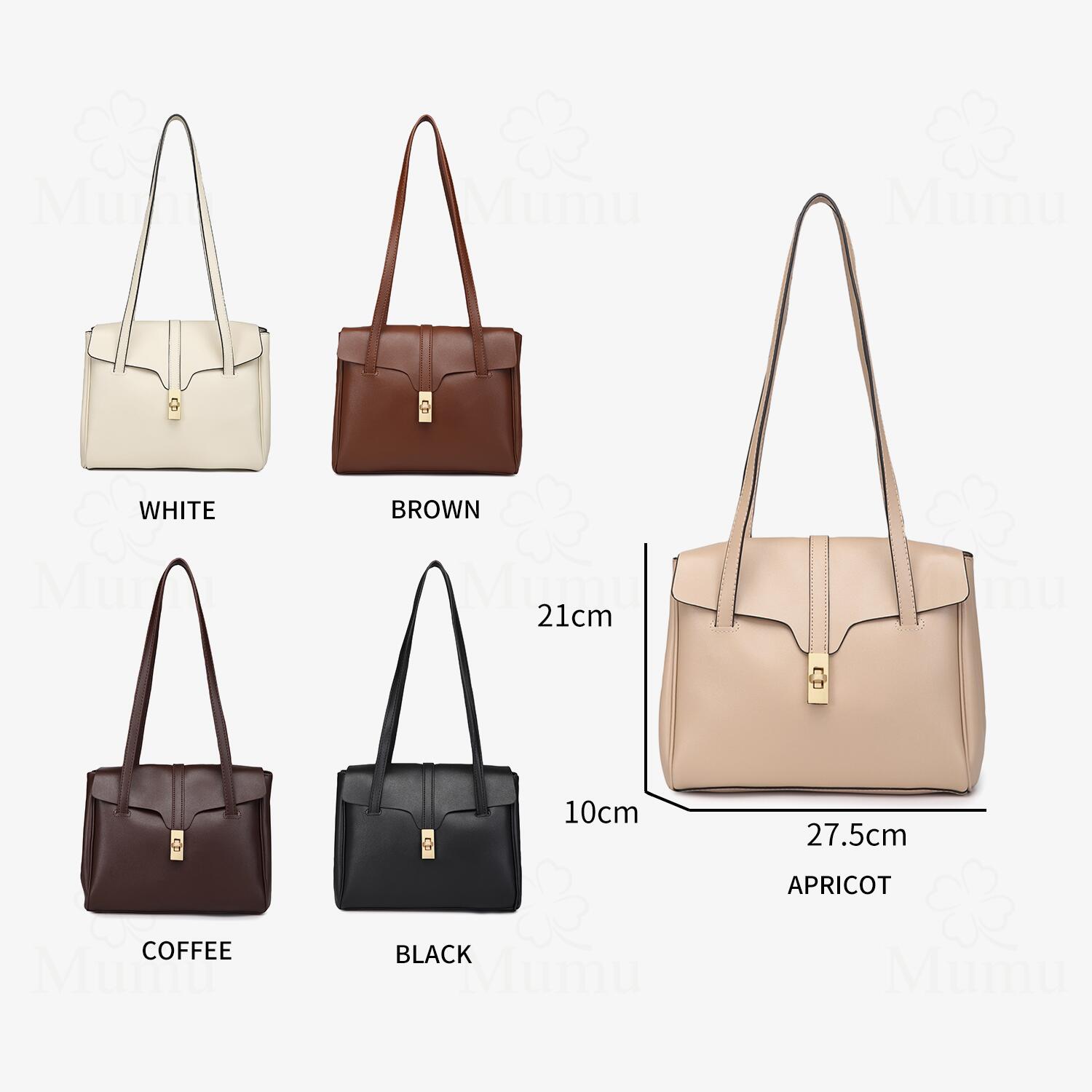 【High-End Mumu】M393 Leather Women Elegant Office Bag Classy Shoudler ...