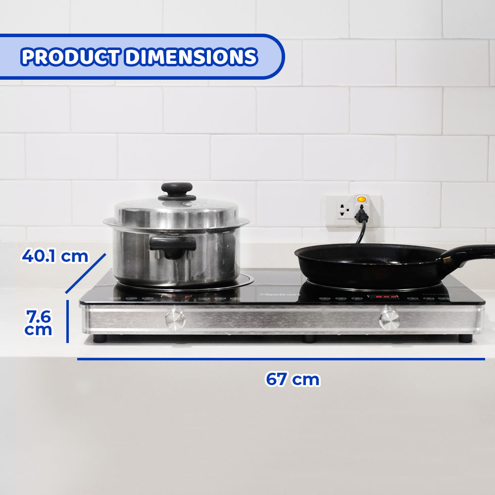 Astron POWERHEAT2 Double-Burner Infrared Ceramic Induction Stove ...