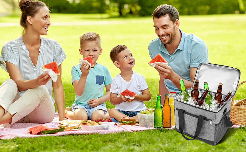 SOPPY 100% Waterproof Food Insulated Picnic Cooler Box/Keeps Food Stays ...