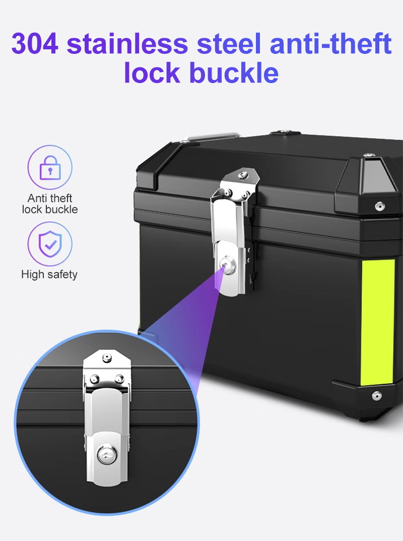 Oimiu Extra Large Top Motorcycle Box 36/45L Hard Plastic Top Box ...