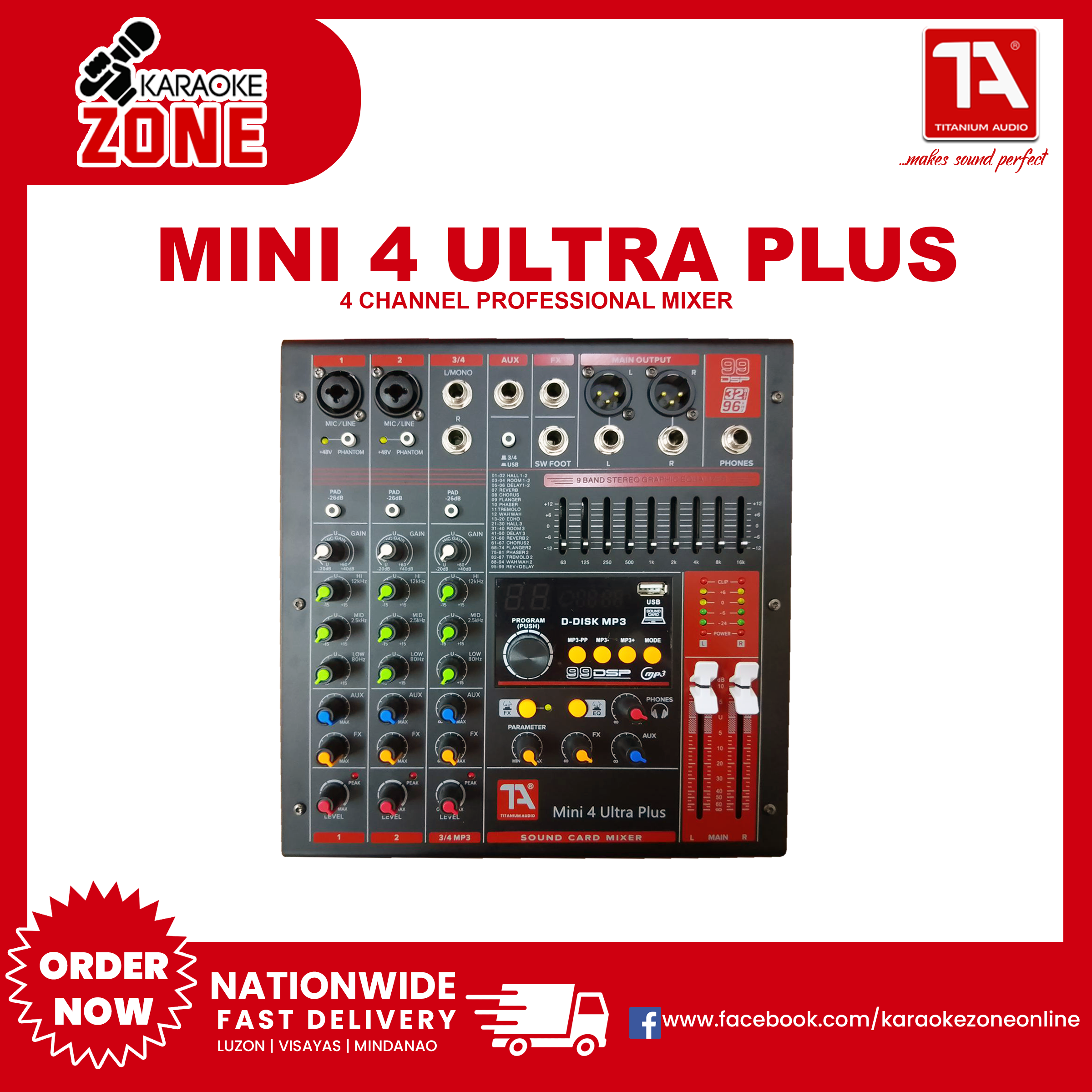 Titanium Audio Mini 4 Ultra Plus/4 Channel Mixing Console /32BIT with ...