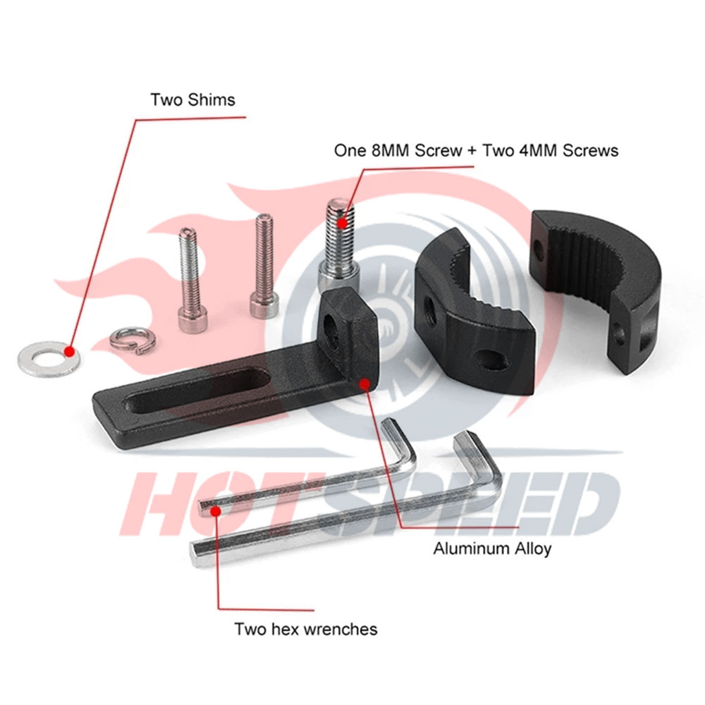 HOTSPEED Alloy Motorcycle Mini Driving Light Bracket Led Light Mount Clamp Headlight Alloy ...