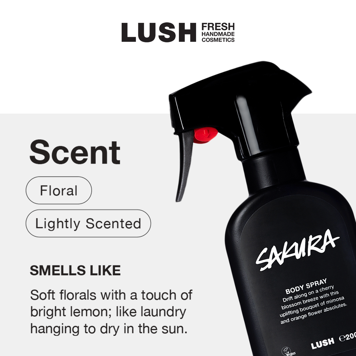 LUSH Sakura Body Spray 200ml (Floral) (Sweet) | Shopee Philippines