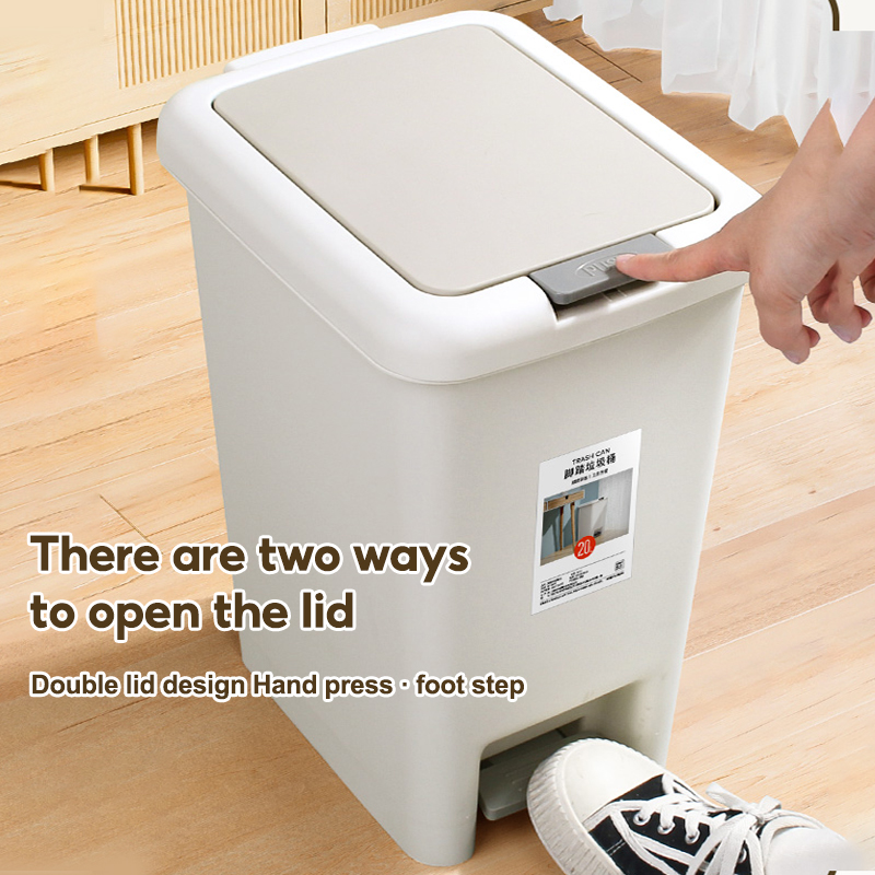 CHIT 25/30L Trash Can With Pedal Large Capacity Garbage Bin Press Trash Bin For Kitchen Bathroom ...