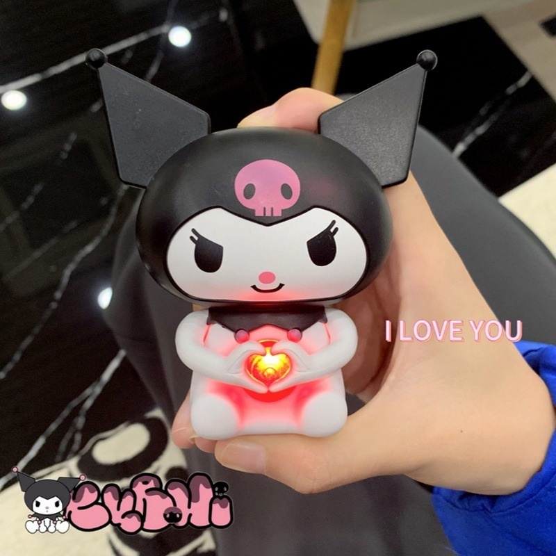 Timi Talking Kuromi Toy Glowing Heart Sanrio Confession Toy Can Say I ...