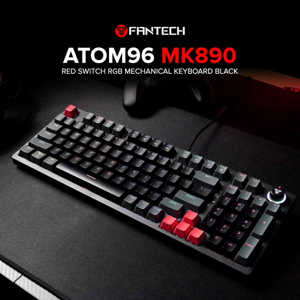 EasyPC| Fantech ATOM96 MK890 RGB Gaming Mechanical Keyboard| Red and Blue Switch | Shopee ...