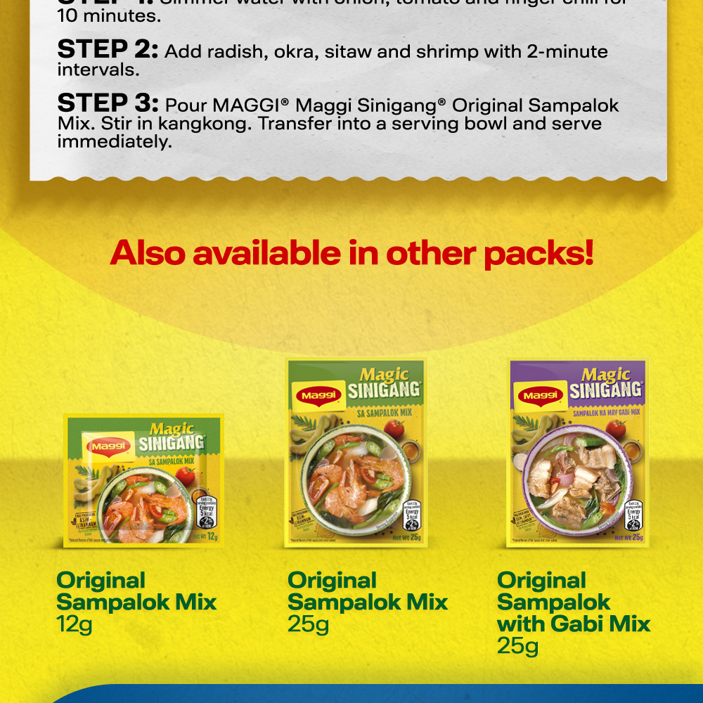Maggi Magic Sinigang Original Sampaloc Mix 25g - Pack of 10 | Shopee ...