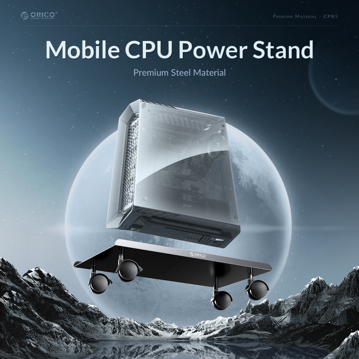 ORICO CPU PC Tower Case Holder Bracket Stand with Rotating Wheels, Flat Steel Plate Base | CPB6 ...