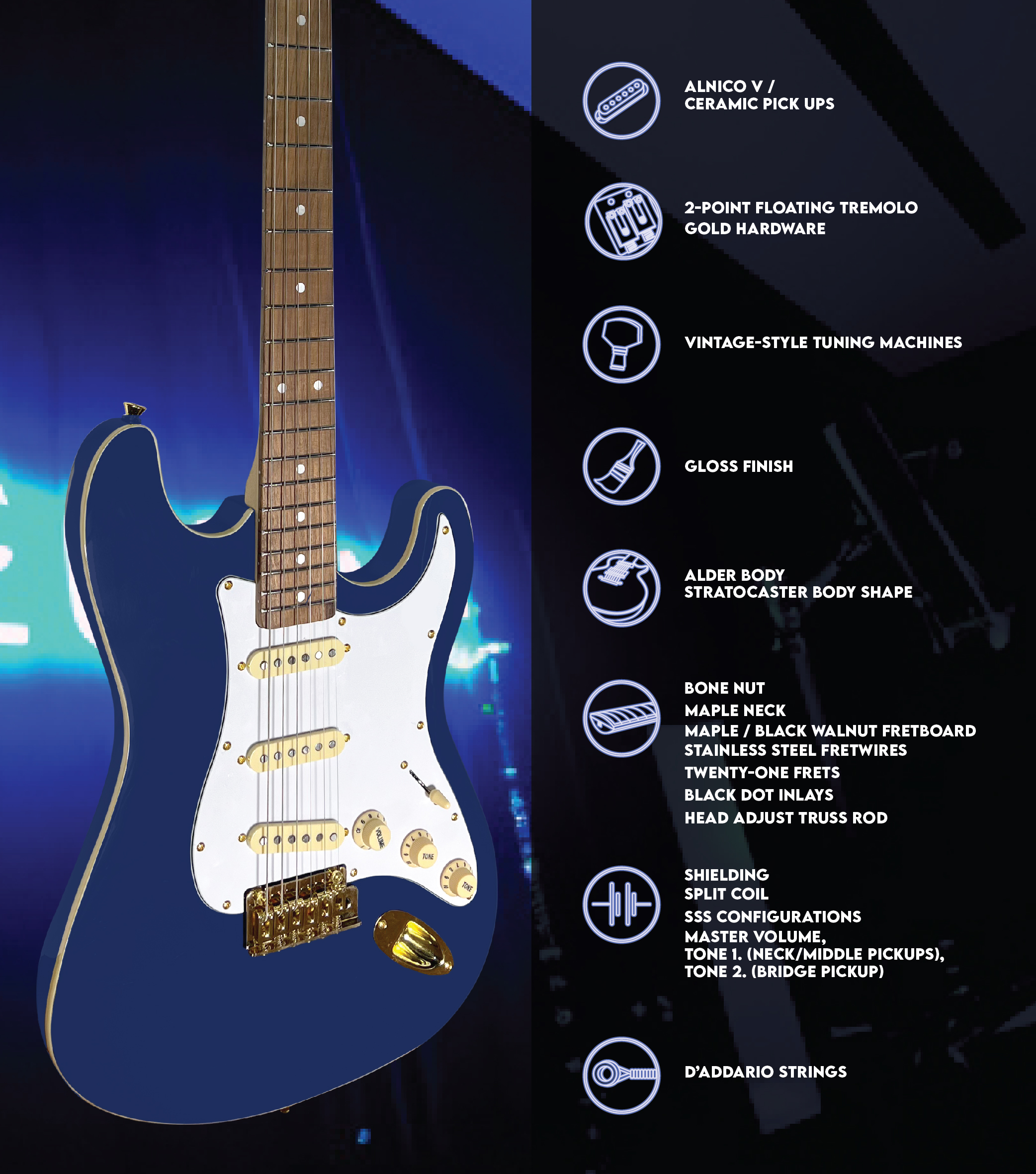 RJ Gigline - Skycaster Special Edition Electric Guitar Ceramic Pickup ...