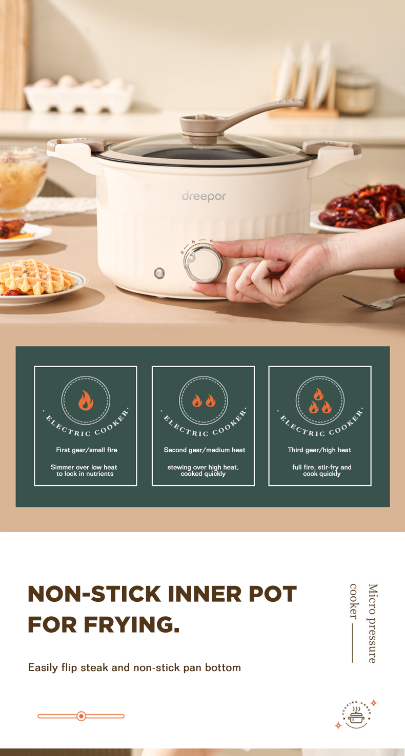 DreeporMulti Pressure Cooker Micro Pressure Cooker cooking pot Stew Pot ...