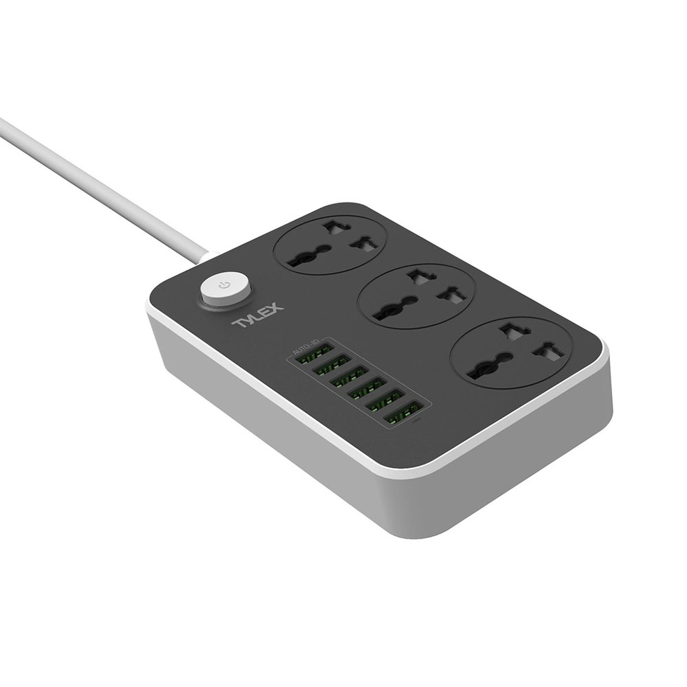 TYLEX X-E01 USB Power Strip 3.1A AC100-250V Max 2500W 10A | Shopee ...
