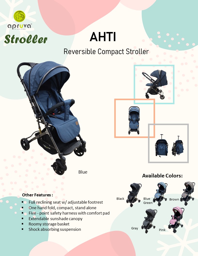 Apruva Ahti Reversible Compact Stroller SE111 | Shopee Philippines