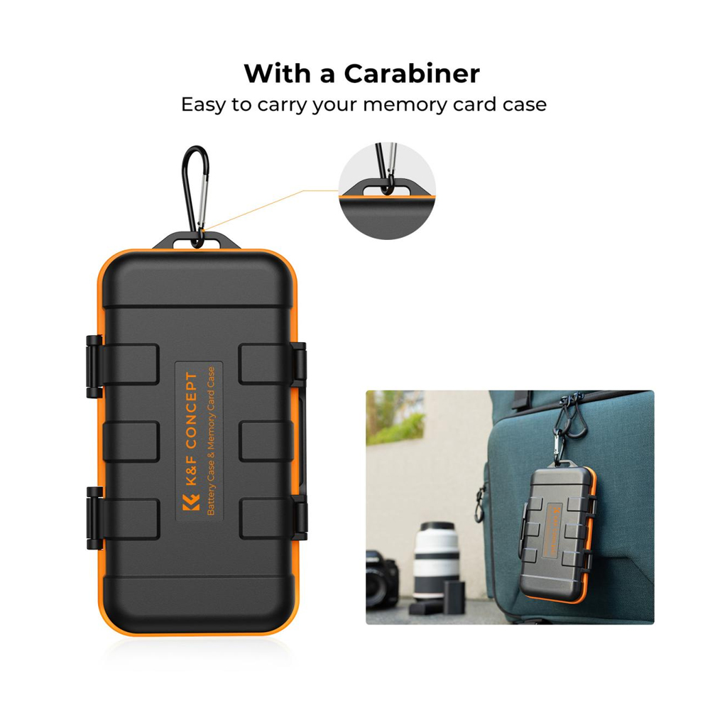 K&F Concept Camera Battery Memory Card Storage Case with Battery, SD ...