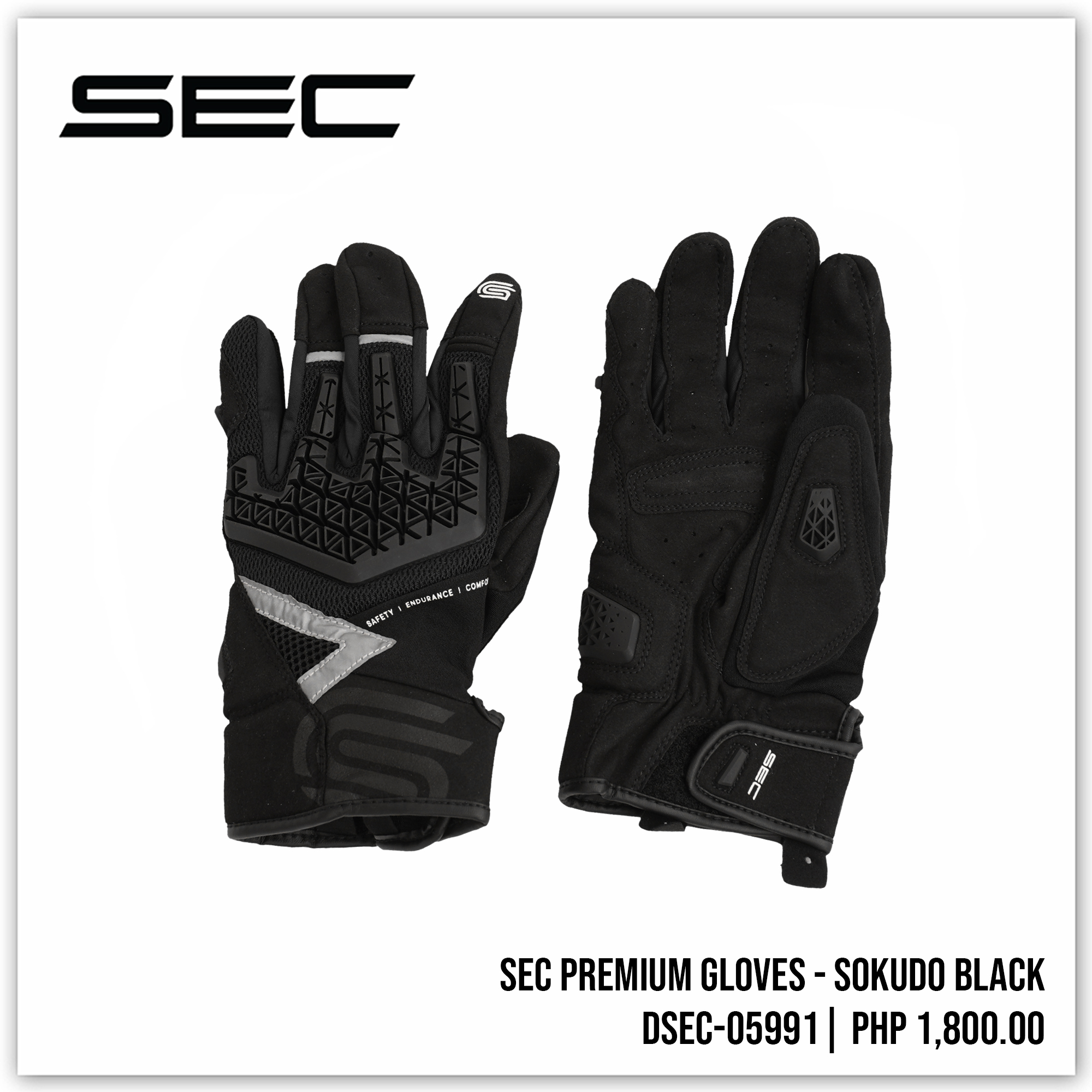 SEC Premium Gloves - Sokudo (M-XL) | Shopee Philippines