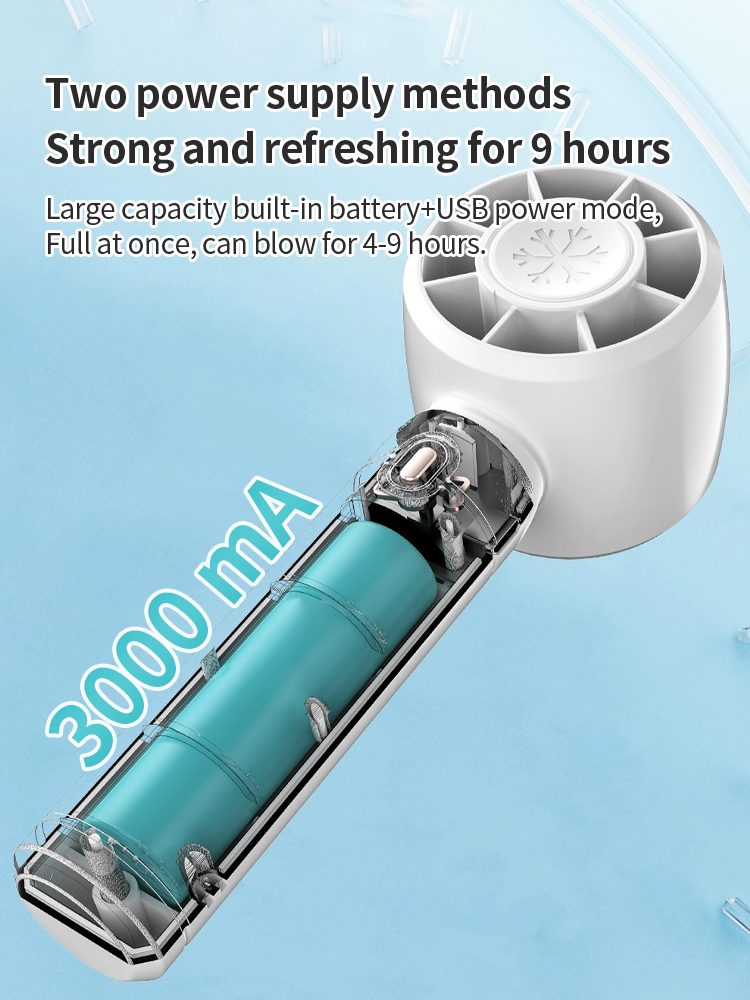 ICON Mini Fan Rechargeable 3000mAh Portable Handheld Handy Pocket ...