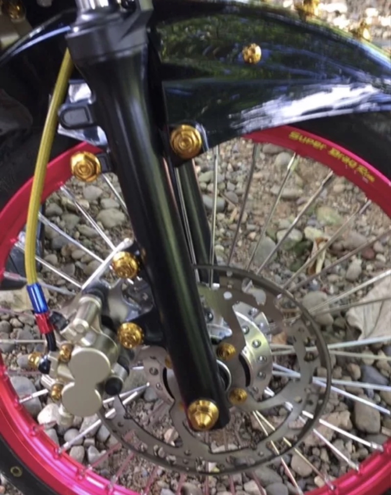 Motorcycle Spoke Rayos 10G*161 /10G*184 BLACK.SLIVER.GOLD | Shopee ...