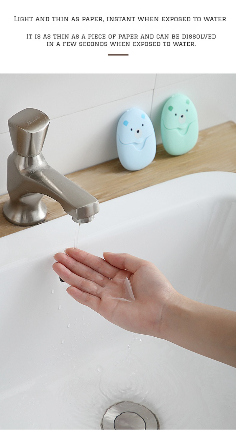 50pcs Disposable Boxed Paper Soap Scented Slice Sheets Soap Paper ...