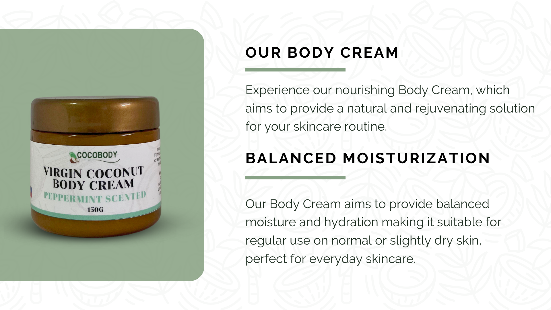 Cocobody, Virgin Coconut Body Cream Peppermint 150g | Shopee Philippines