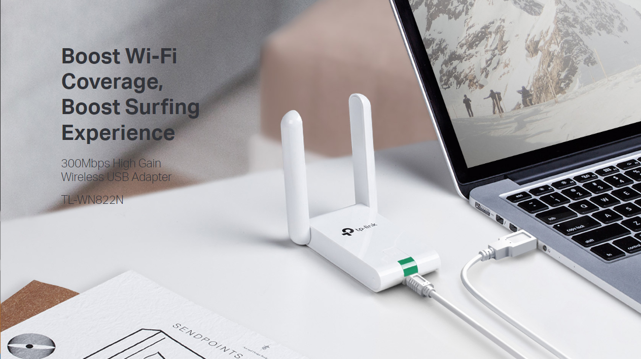 TP-Link TL-WN822N 300Mbps High Gain Wireless Wi-Fi USB Adapter Receiver ...