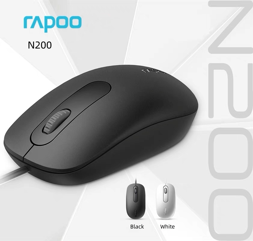Rapoo N200/N120/N1600 USB Wired Mouse 1000 DPI Optical Tracking Home ...
