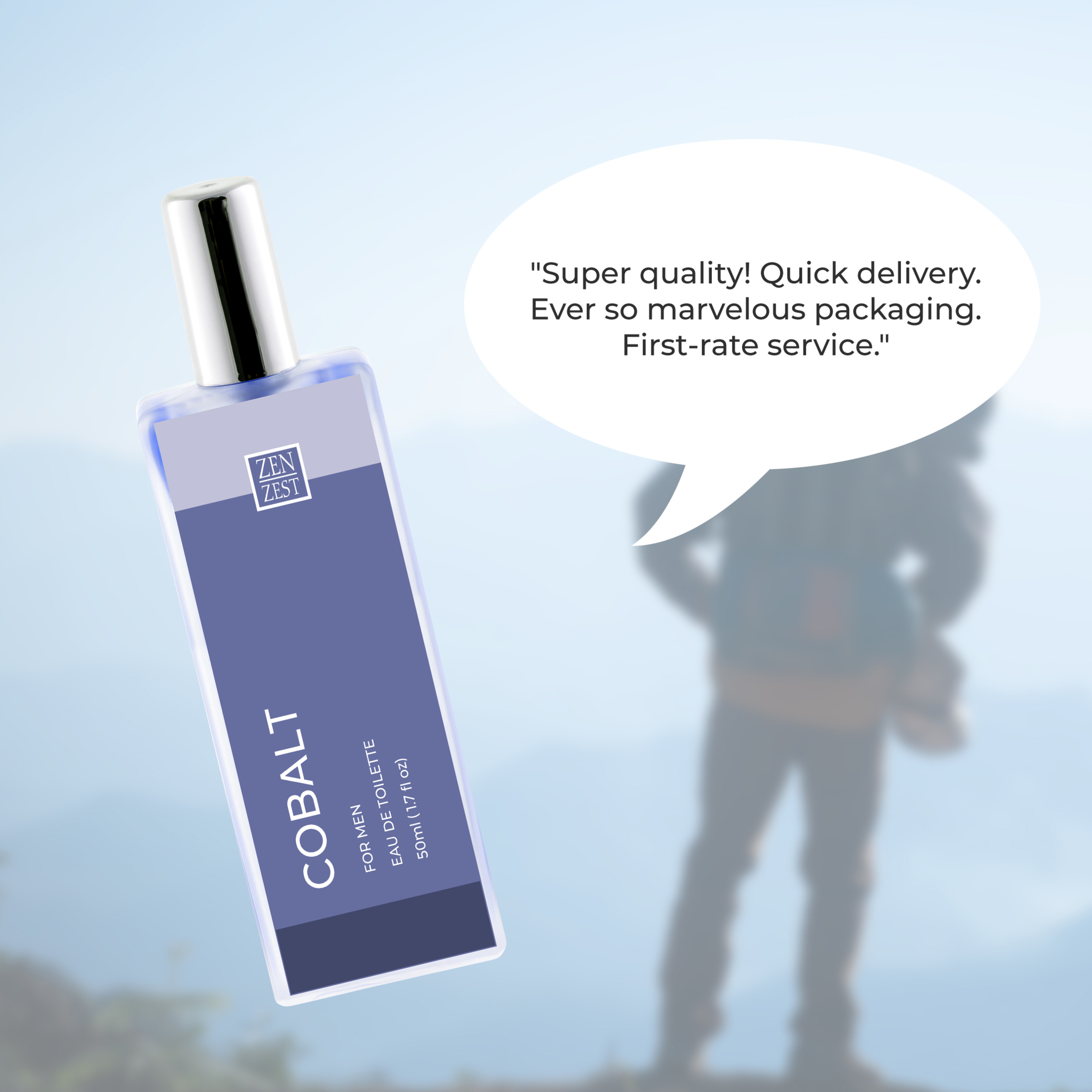 COBALT 50ml Long lasting Citrus Fragrance Zen Zest Oil Based Eau De ...