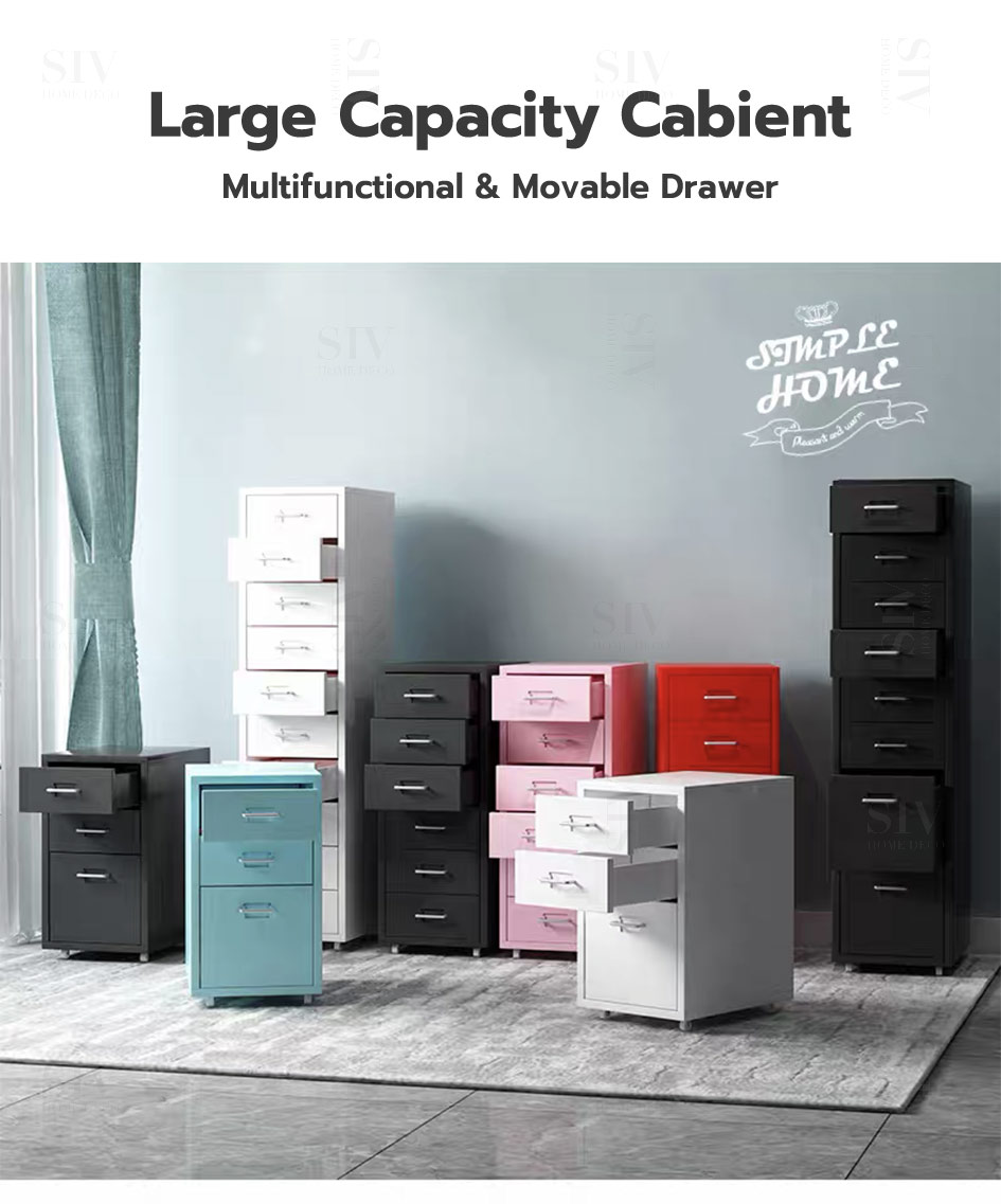 SIV 3-8 Layer Metal File Storage Cabinet Steel Filing Cabinet With ...