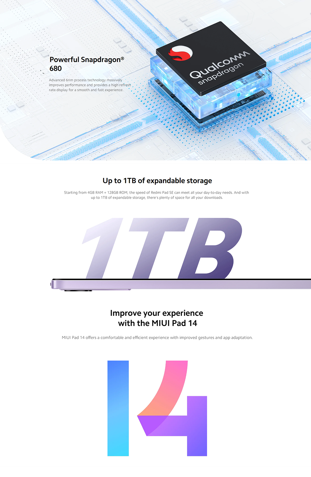 Xiaomi Redmi Pad SE Snapdragon 680 Processor 4GB/8GB + 128GB/256GB 8MP ...