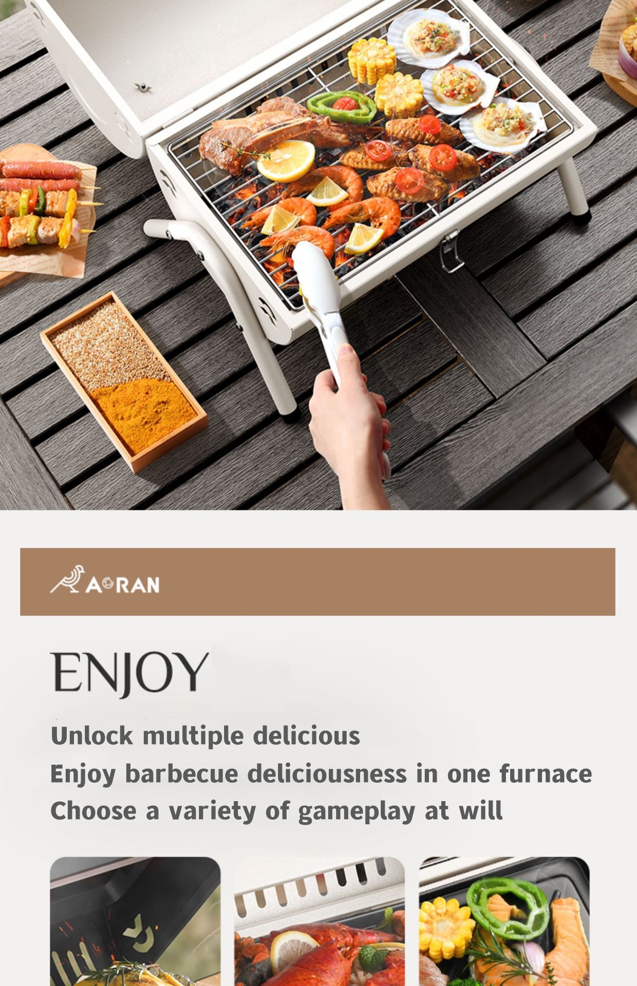 Barbecue Grills Outdoor Smoking Grills Cooking Charcoal Grill Fireplace ...