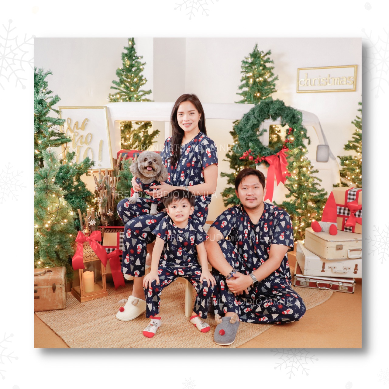 (HOLIDAY 2) Christmas Family Terno Pajama Family Outfit Dogs / Hearts ...