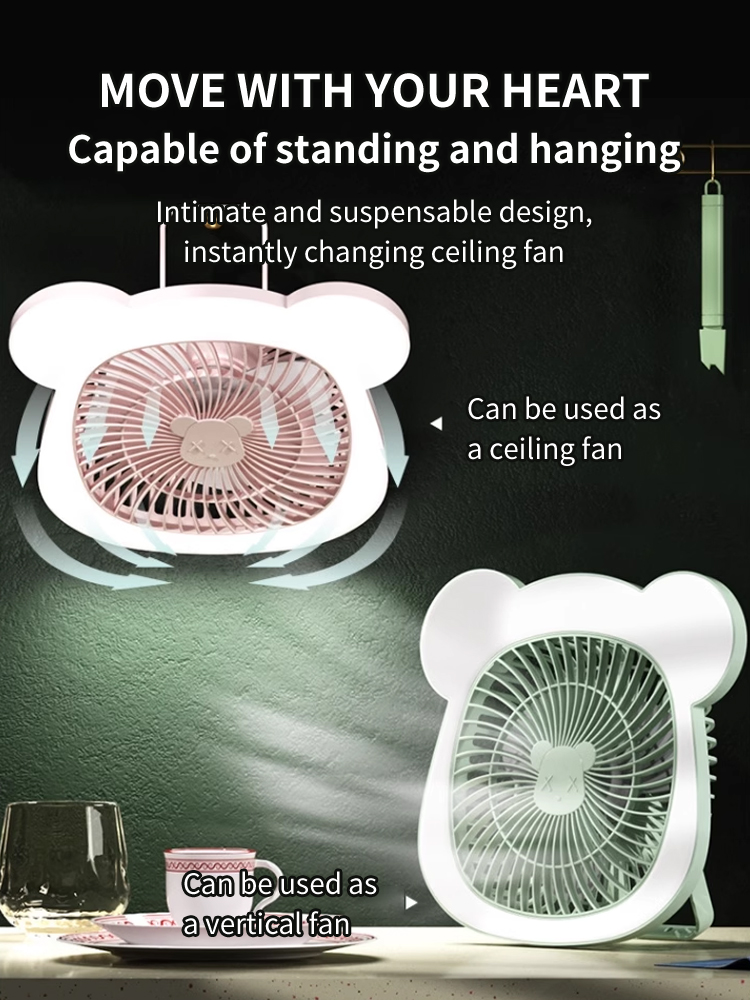ICON Mini Fan USB Charging Fan 360° Rotating Electric Fan Portable ...