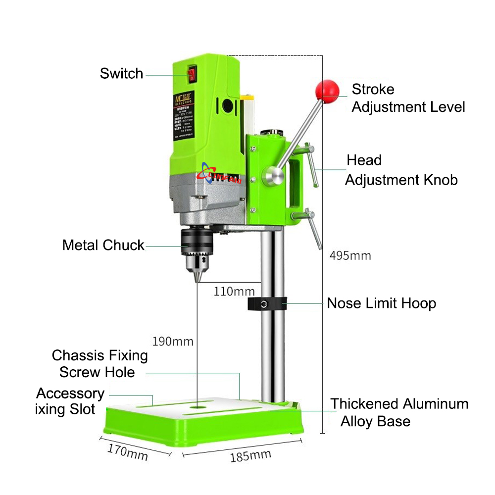 710W Mini Drill Press Table Workbench Compact Drill Wood Drilling ...
