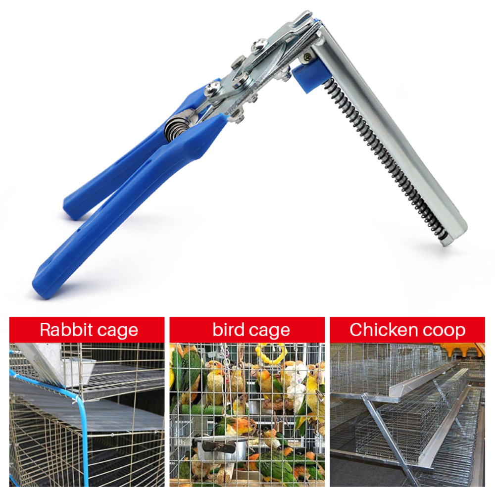Hog Ring Plier Tool and 600pcs M Clips Staples Chicken Mesh Cage Wire ...
