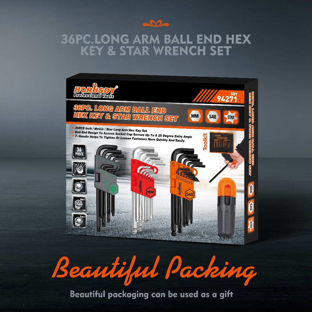 36pcs Allen Wrench Set, Hex Key Set Long Arm Ball End Hex Wrench Set | Shopee Philippines