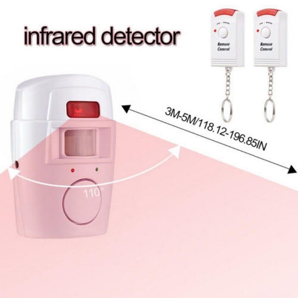PIR Infrared Motion Detector Alarm Unit with 2 Remote Controller Home ...