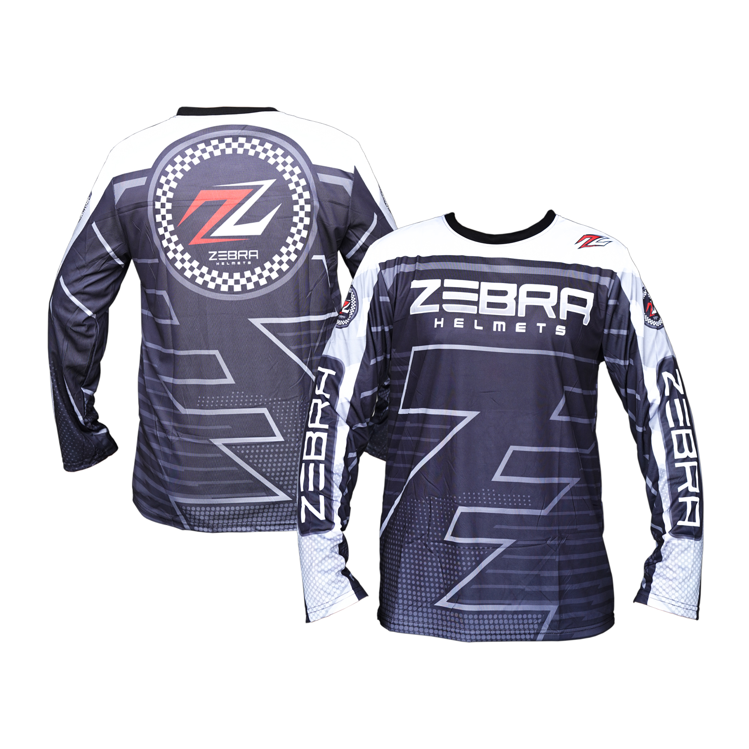 Zebra Long Sleeve Stretchable Jersey for Motorcycle Riders | Shopee ...