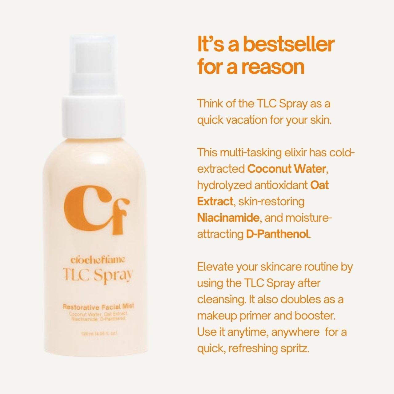 Clocheflame TLC Spray Jumbo 500ml [Restorative Facial Mist] | Shopee ...