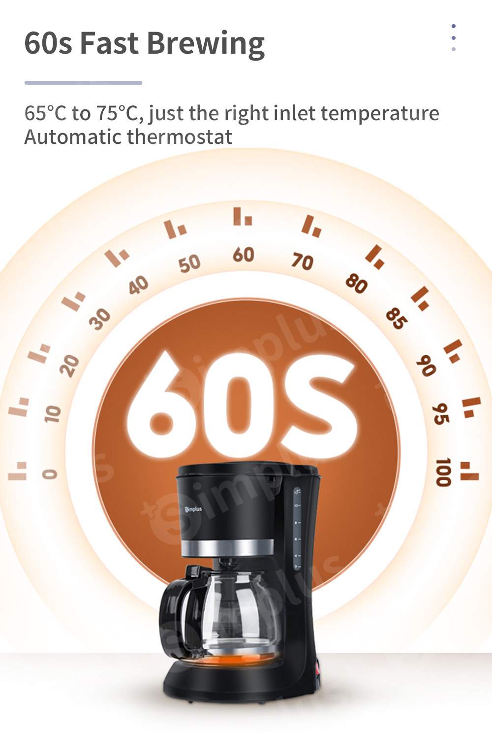 Simplus Coffee Maker 12-Cup Drip Multi-Function Coffee Machines KFJH005 ...