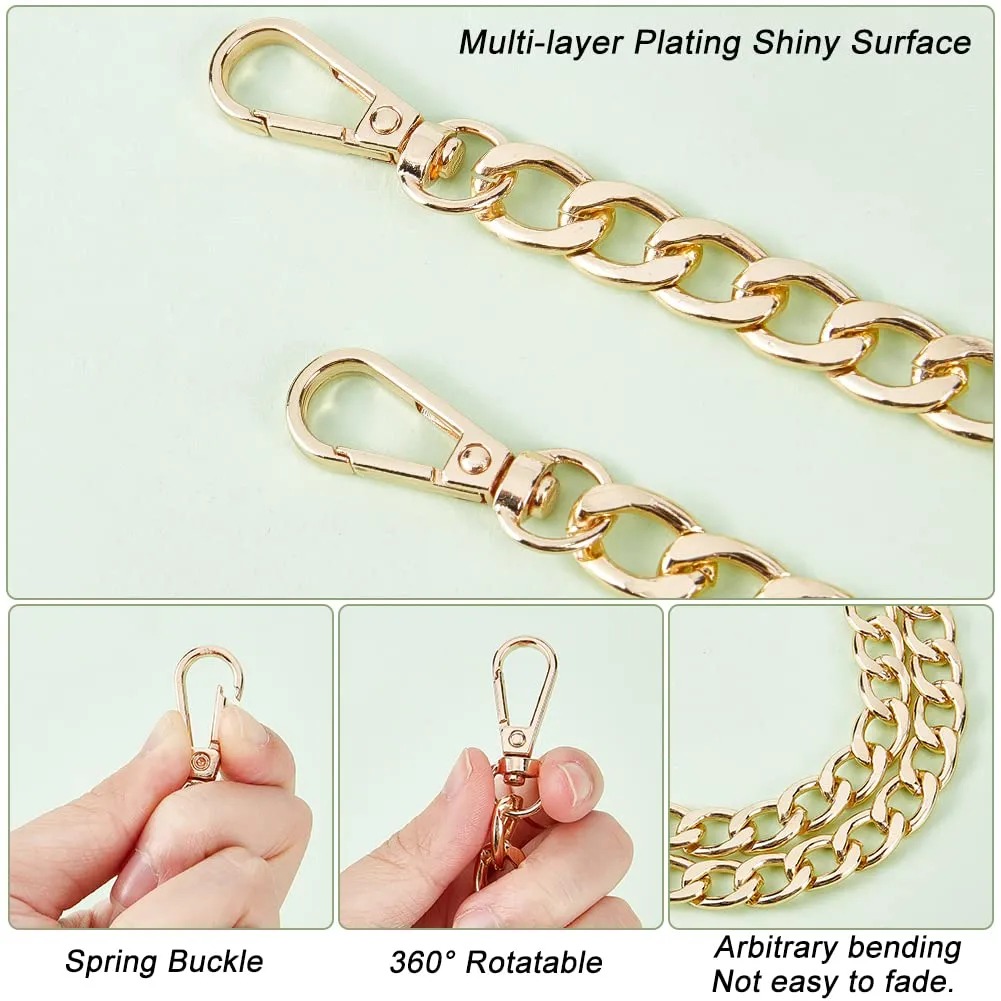 120CM Lengthened Metal Bag Chain DIY Woven Bag Chain Women Purse Chain ...